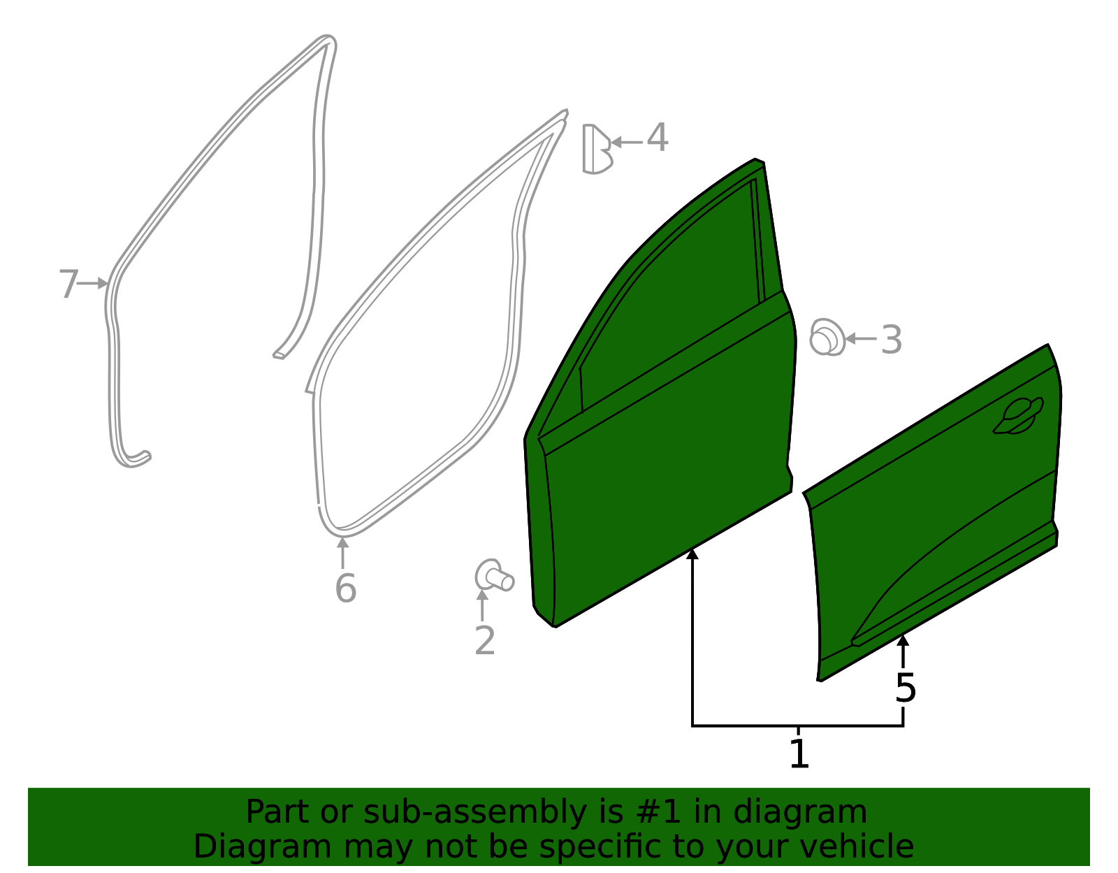 76004-Q5001 - Door Shell 2021-2025 Kia Seltos | Kia.Parts Store