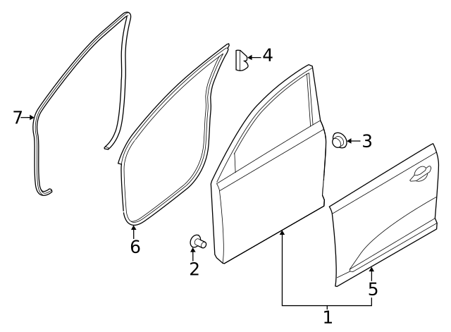 2021-2023 Kia Seltos Door Weather-Strip 82130-Q5000 | TascaParts.com