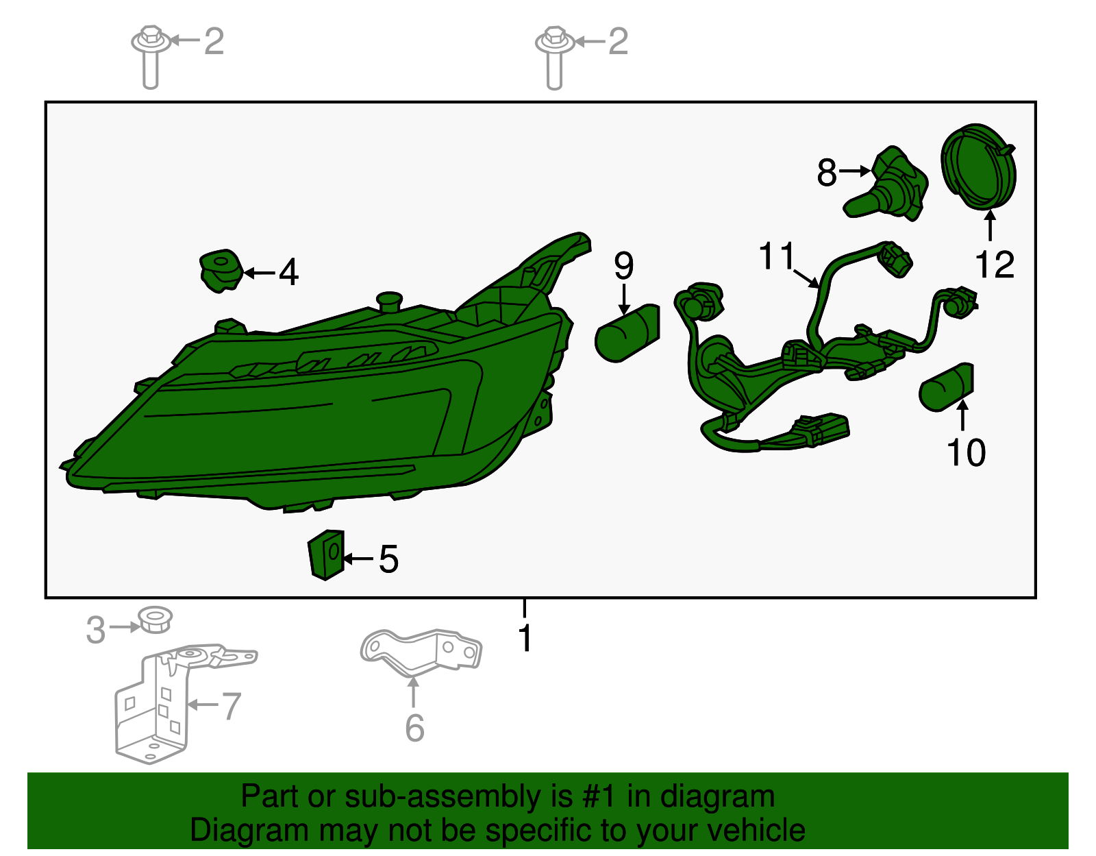 84573237 - Passenger Side Headlamp 2014 Chevrolet Impala | AutoNation Parts