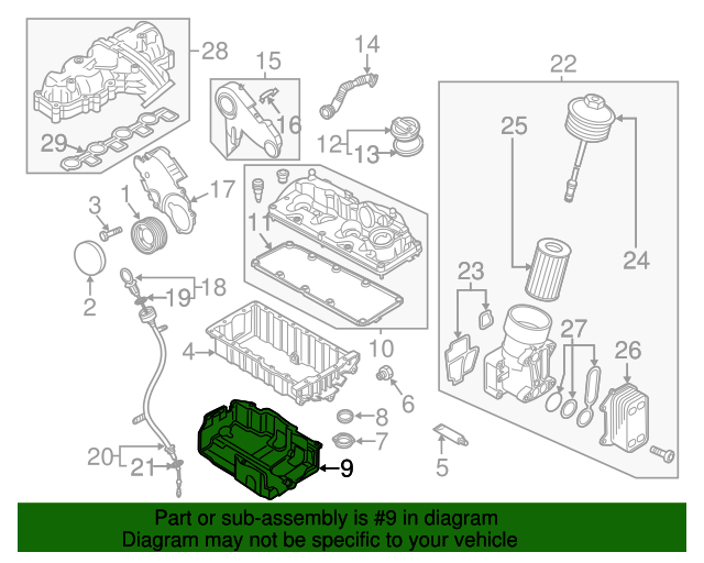 2012-2014 Volkswagen Passat Cover 03L-103-660-D | OEM Parts Online