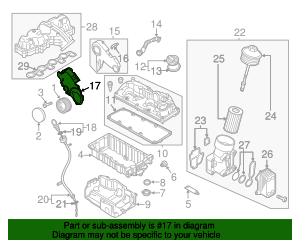 2012-2014 Volkswagen Passat Lower Timing Cover 03L-109-147-D | QuirkParts
