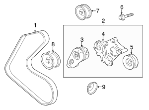 C2D21157 - Accessory Drive Belt Idler Pulley 2007-2024 Jaguar ...