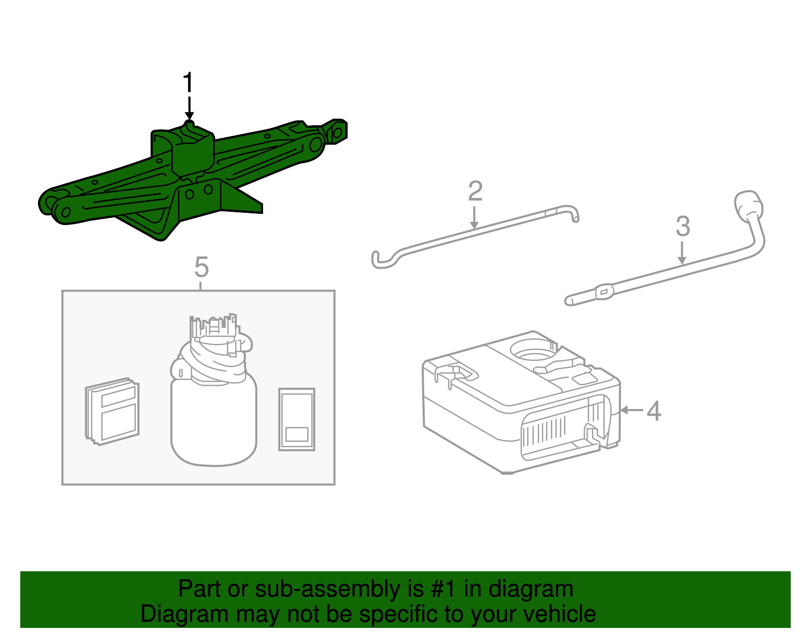 2016-2025 Toyota Jack Assembly 09111-47051 | Toyota Parts Center