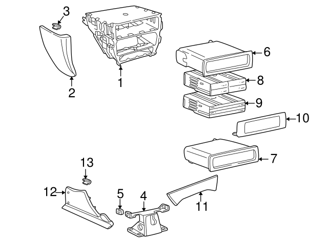 Genuine Porsche 996-552-335-00-01C |Switch Panel for Center Console ...
