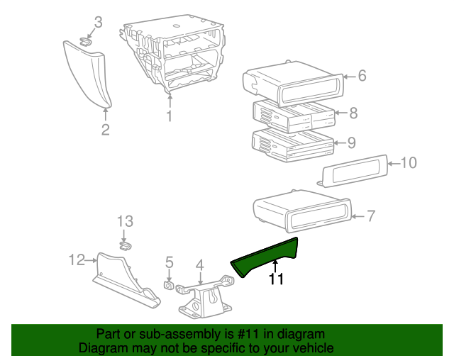 1997-2005 Porsche Switch trim, front center console, in Satin Black for ...
