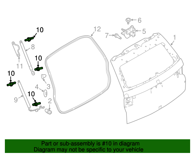 Genuine OEM Support Cylinder Ball Stud Part# LR138284 Fits 2020-2021 ...
