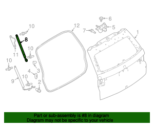 LR058520 - Support Cylinder - 2015-2020 Land Rover Discovery Sport ...