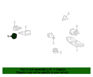 202-240-30-17 - Engine Mount 1998-1999 Mercedes-Benz E 300 ...