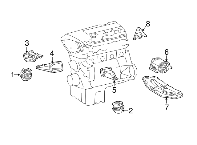 202-240-30-17 - Engine Mount 1998-1999 Mercedes-Benz E 300 ...
