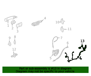 85514525 - Rear Passenger Side Door Wiring Harness - 2021-2024 GM | OEM ...