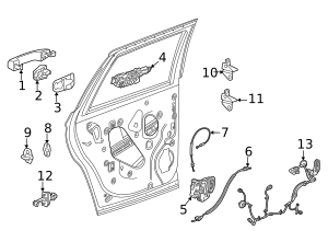 85514525 - Rear Passenger Side Door Wiring Harness - 2021-2024 GM | OEM ...