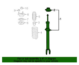 2383203301 - Suspension Strut 2018-2023 Mercedes-Benz | AutoNationParts.com