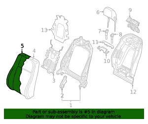 4M8-881-805-L-PRA - Seat Back Cushion Cover 2019-2023 Audi Q8 ...