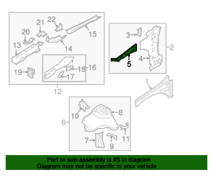 2015-2019 Volkswagen Upper Inner Rail 5G0-809-148 | OEM Parts Online