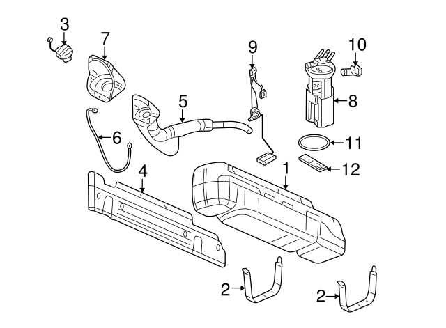 2004-2007 GM OEM NEW 04-07 GM Chevrolet GMC Silverado Fuel Tank Fuel ...