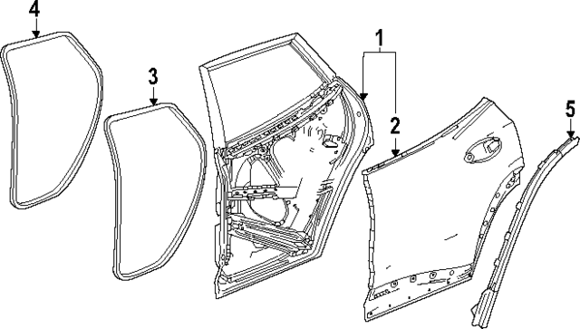 2024 Chevrolet Trax Door Shell 42838786 | GM Parts Center