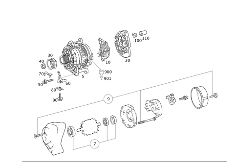 Alternator for 2004 Mercedes-Benz SL 500 | Mercedes-Benz USA Parts