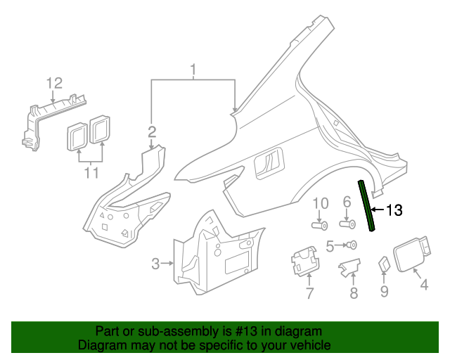 78817-4HH0B (788174hh0b) - 2018-2020 Infiniti Q50 Protector | Infiniti ...