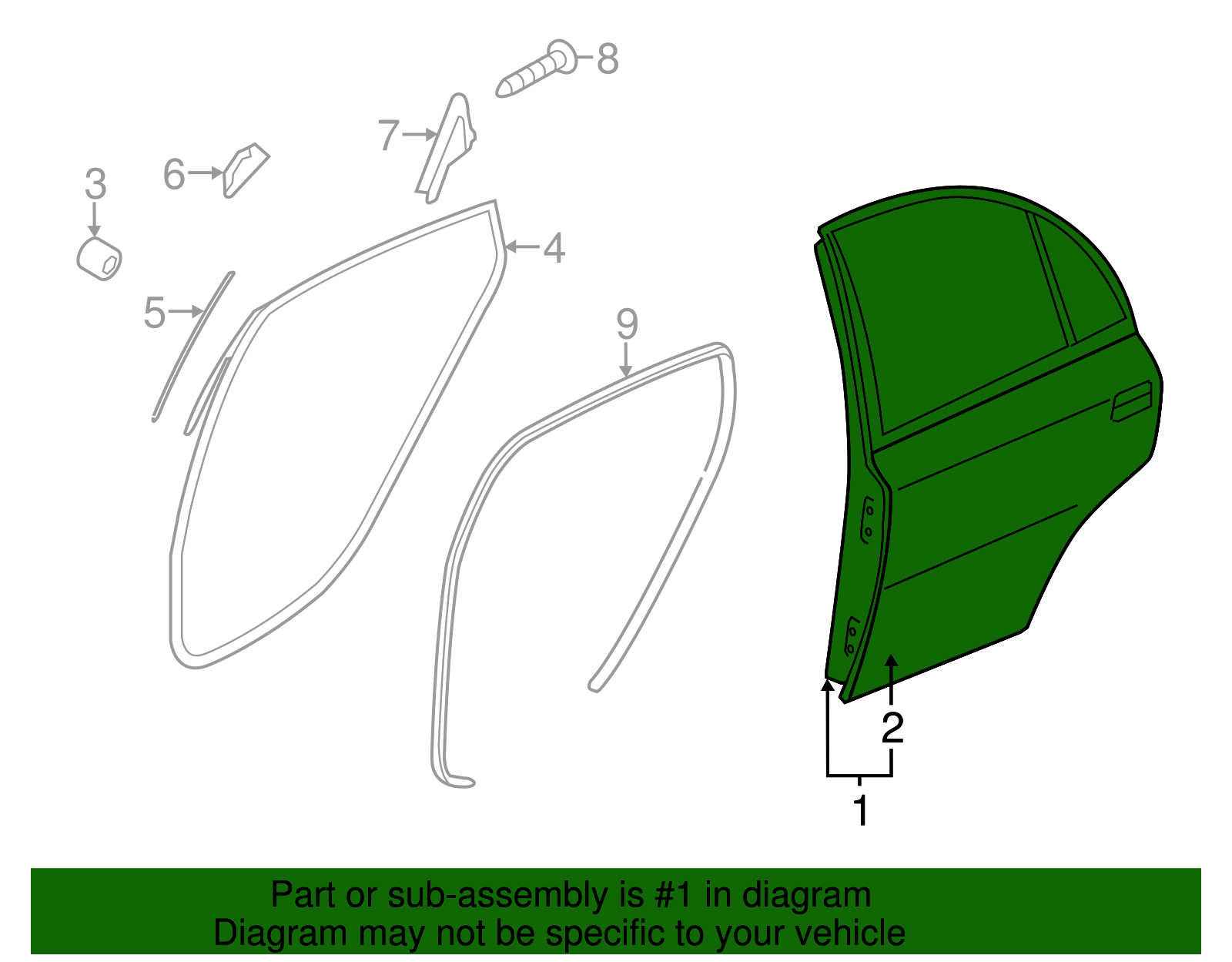 2015-2017 Hyundai Accent Door Shell 77004-1R461 | Hyundai Wholesale Direct