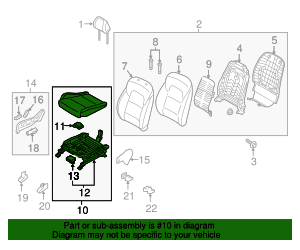 2017-2019 Kia Sportage | Cushion Assembly | 88200-D9541BGT | Kia Auto Parts