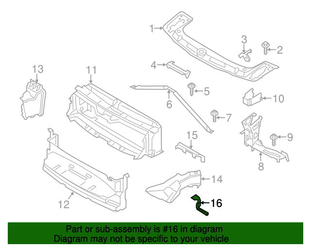 51647266323 - 2012-2021 BMW Bracket (51-64-7-266-323) | BMW of South ...
