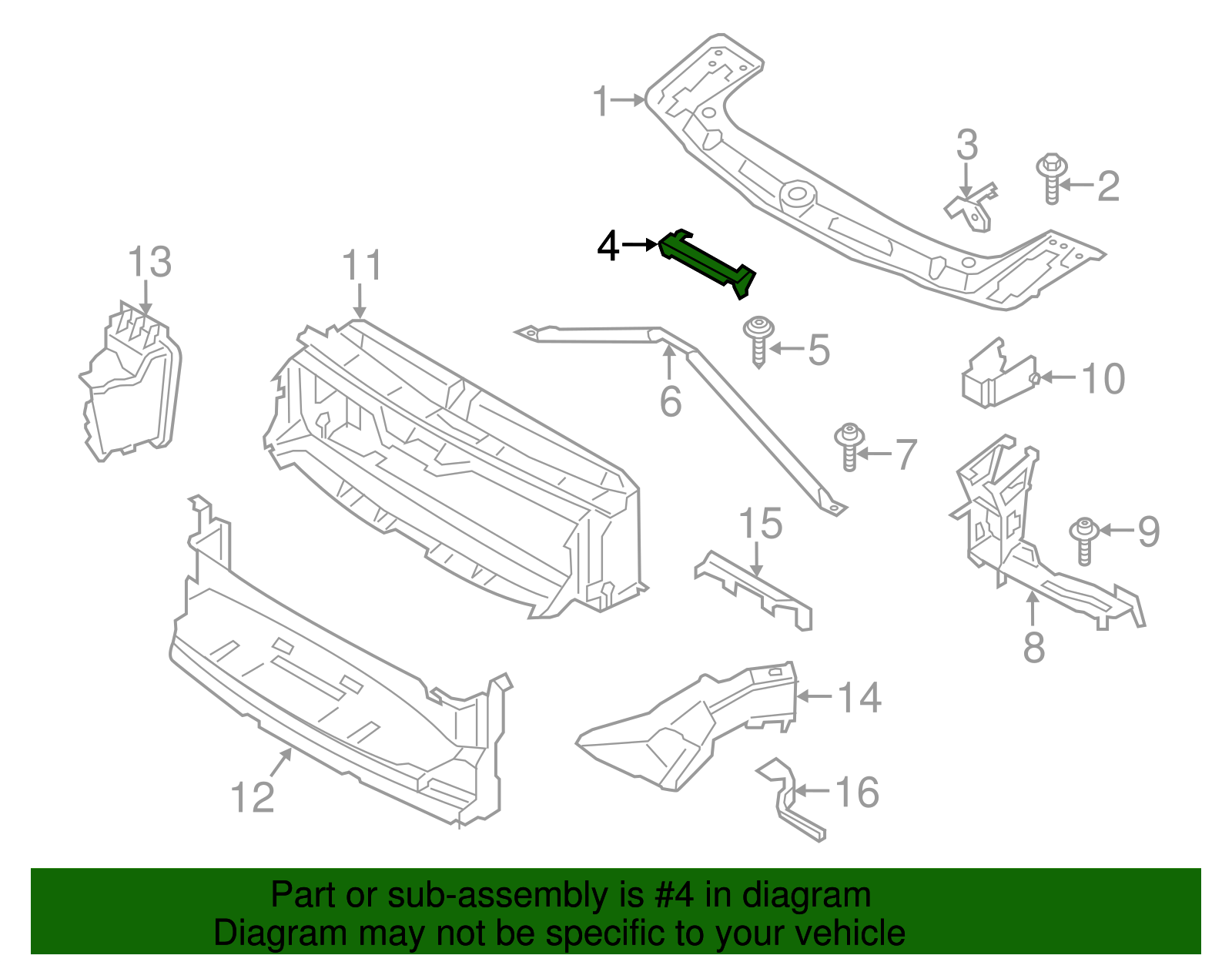 51747385734 - 2014-2021 BMW Center Support (51-74-7-385-734) | BMW of ...
