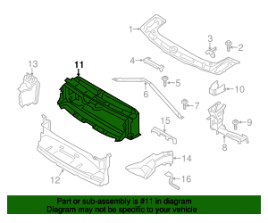 51-74-7-255-413 - Radiator Support Air Duct 2012-2019 BMW ...