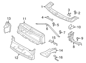 Genuine BMW 07-14-7-301-867 | Radiator Support Panel Reinforcement Bolt ...