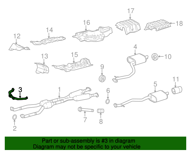 2006-2022 Lexus Exhaust System Hanger Bracket 17506-31030 | OEM Parts ...