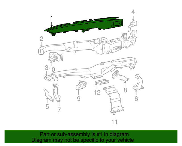 Defroster Nozzle 84932588 | GMPartsDirect.com