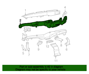 Front Air Distribution Duct #25824021 84932587 | GMPartsDirect.com