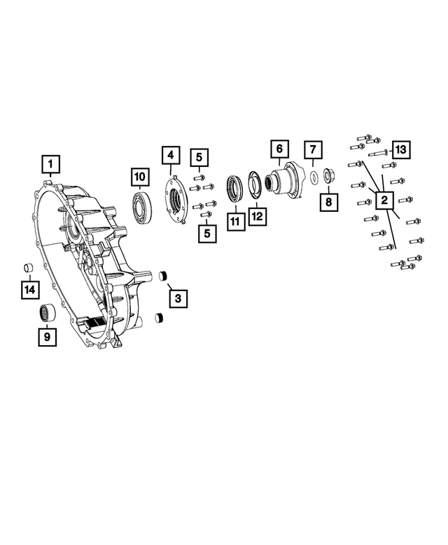 MOPAR GENUINE TRANSFER CASE REAR REAR CASE - 68001932AA - 68001932AA ...