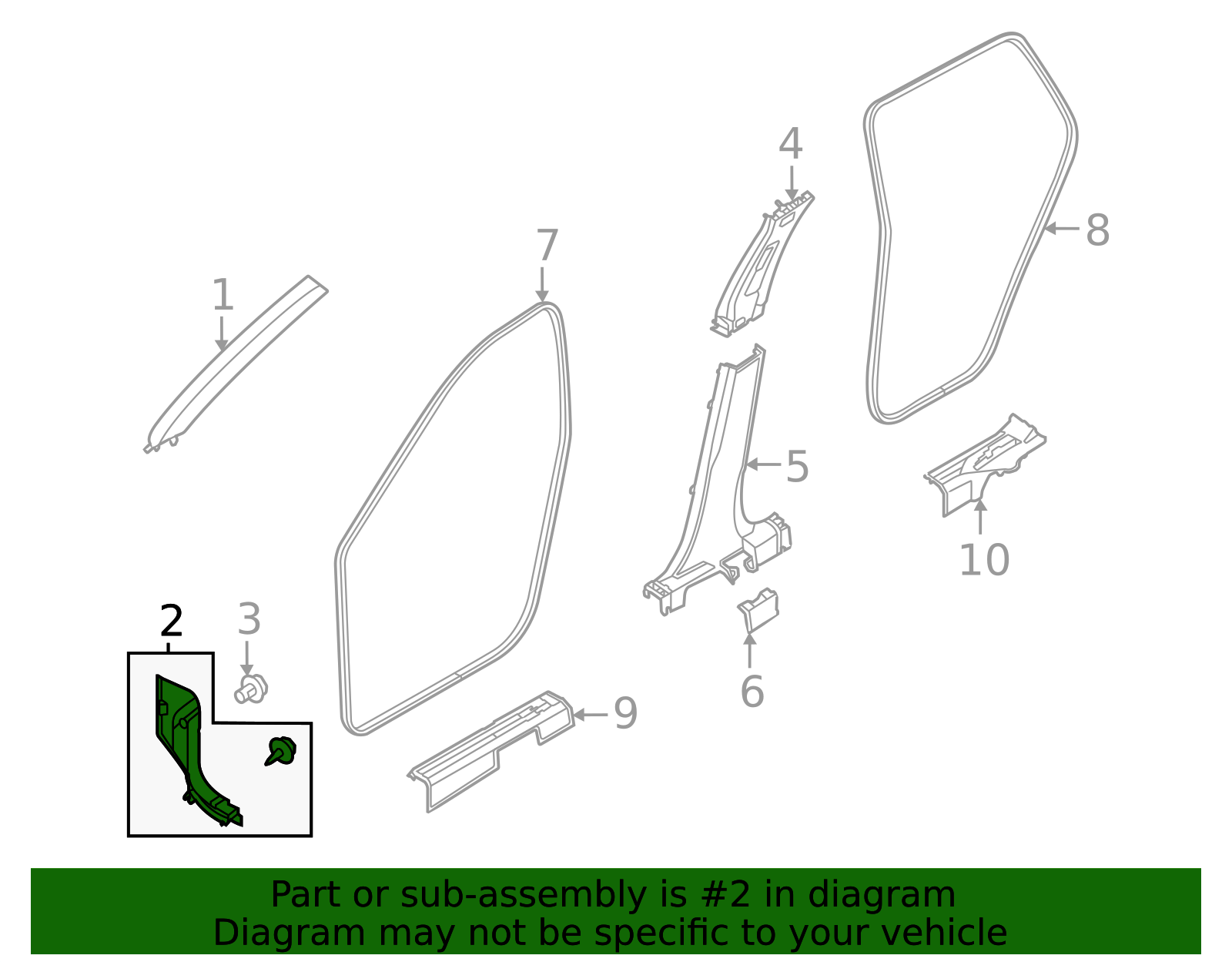 2021-2025 Nissan Rogue Cowl Trim 66901-6RA1A | Bill Kay Nissan Parts