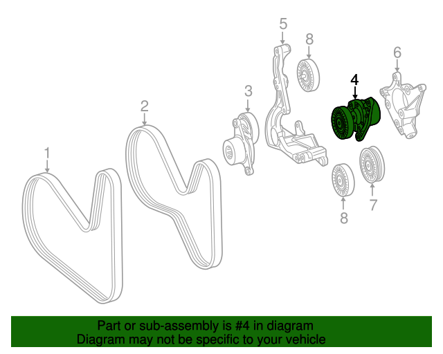 2015-2021 Mercedes-Benz Belt Tensioner 177-200-40-00 | Mercedes-Benz Parts