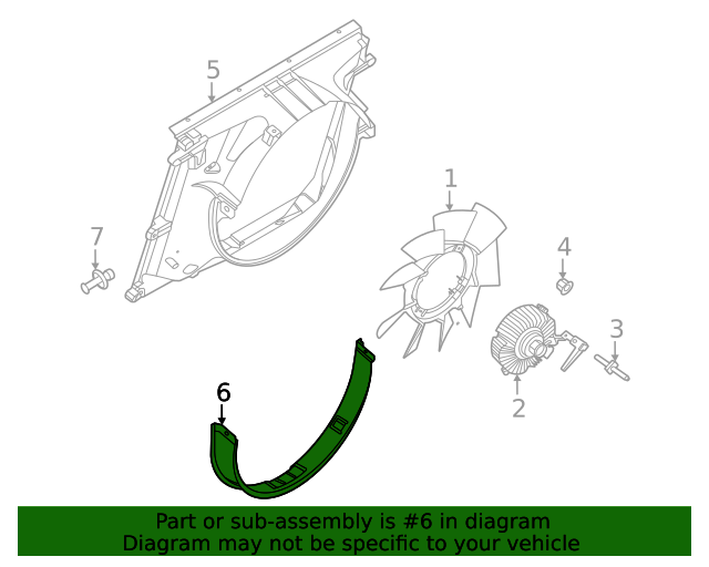 Genuine OEM Ford Part - Fan Shroud LC3Z-8146-B | Genuine OEM Ford Parts ...