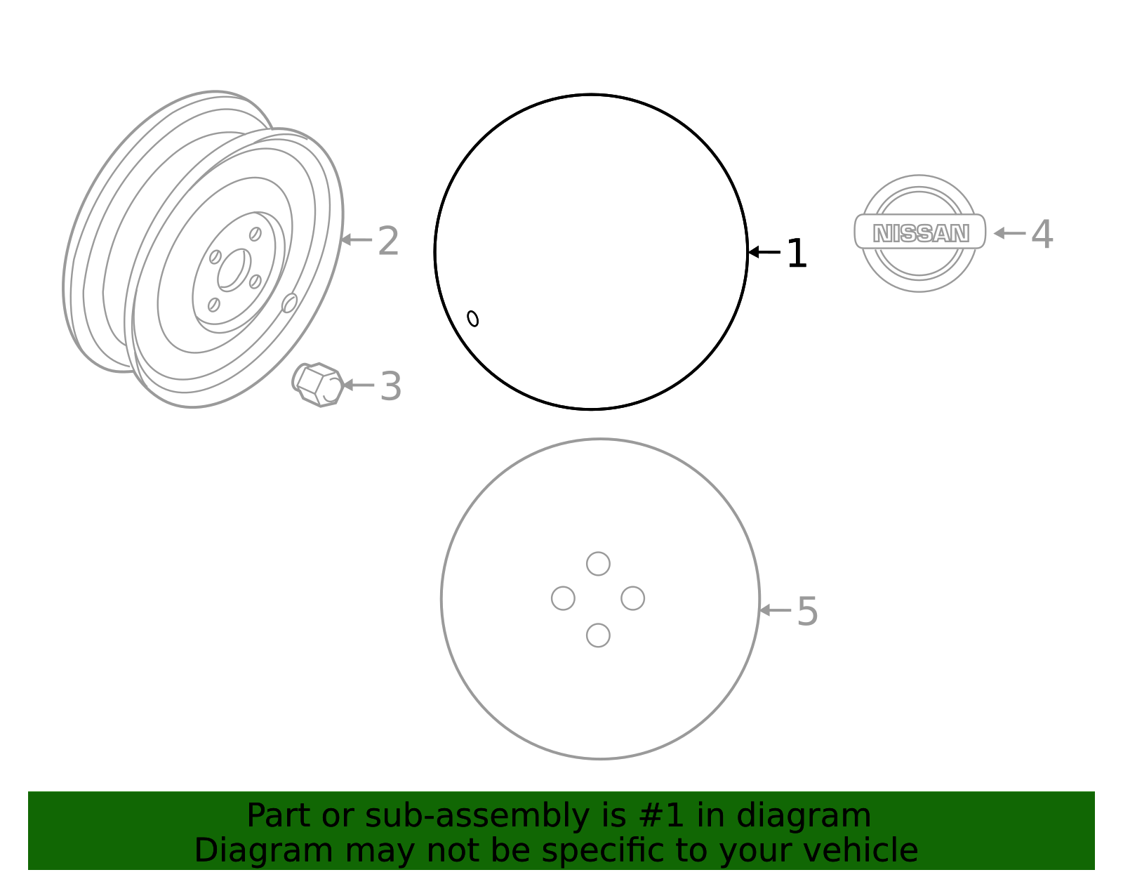 2018-2020 Nissan Kicks Wheel, Alloy 40300-5RL3E | Temecula Nissan Parts
