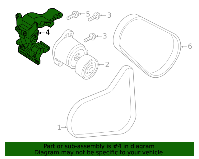 25251-2GPA0 - Belt Tensioner Bracket 2019-2022 Hyundai Veloster N ...