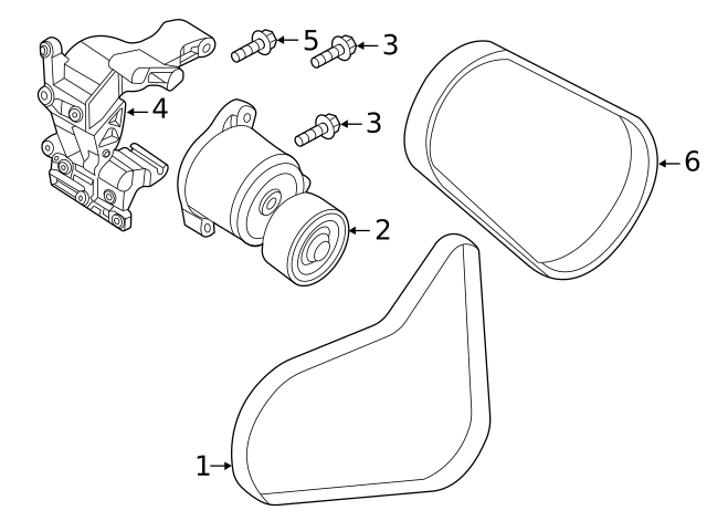 25251-2GPA0 - Belt Tensioner Bracket 2019-2022 Hyundai Veloster N ...