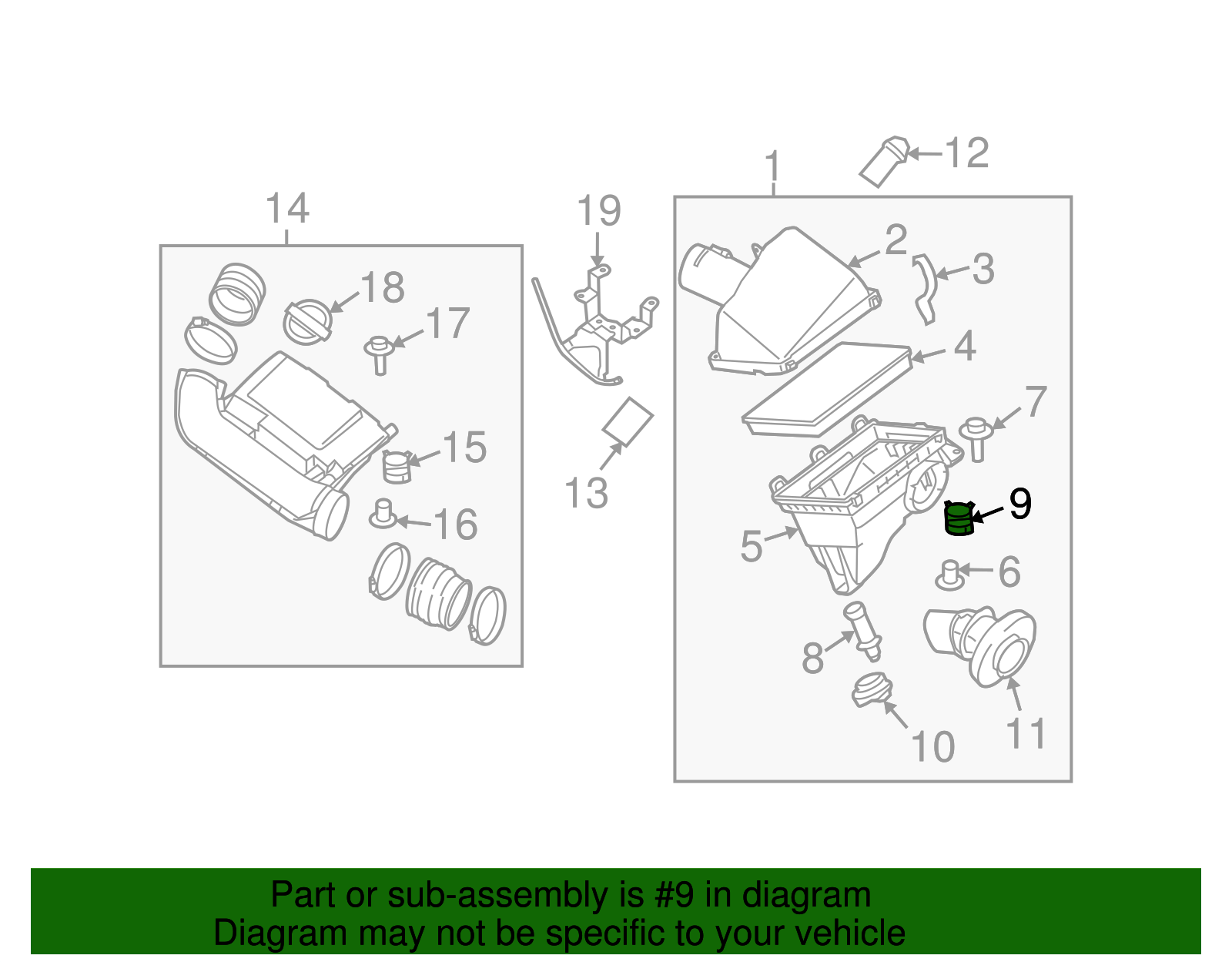 1995-2025 Nissan Air Cleaner Body Rubber Mount 16559-31U00 | Sullivan ...
