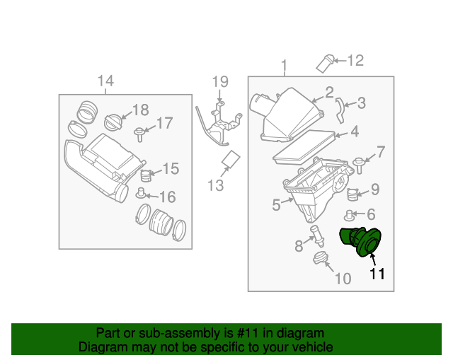 2005-2019 Nissan Air Duct 16554-EA200 | OEM Parts Online