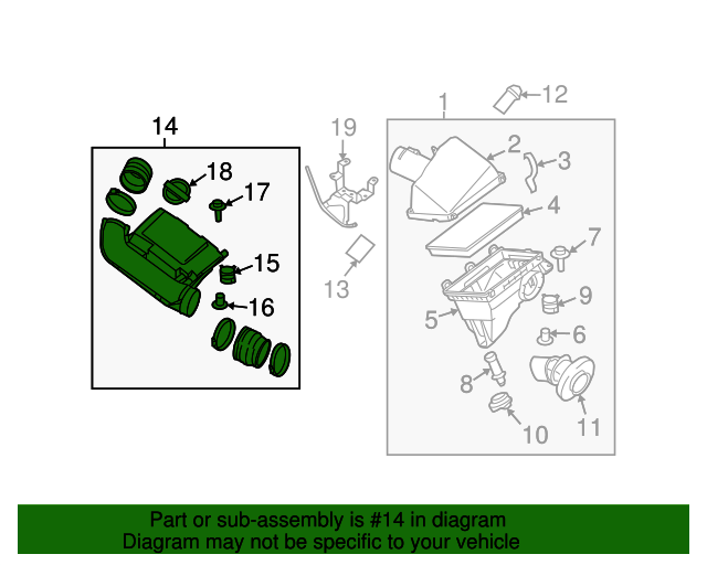 2005-2019 Nissan Duct Assembly 16576-EA200 | OEM Parts Online