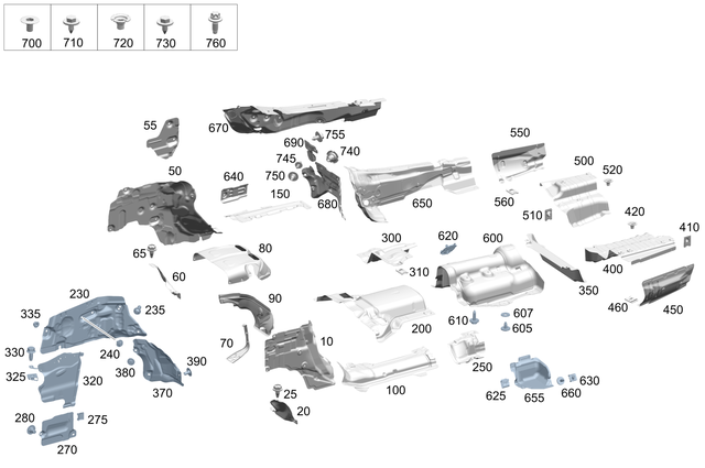 2015-2016 Mercedes-Benz Shielding 205-680-03-22 | Mercedes-Benz Parts