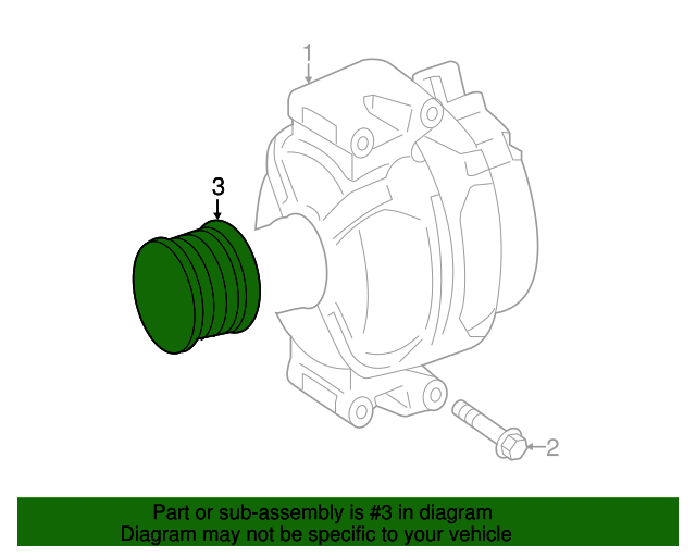276-150-00-60 - Alternator Pulley 2015-2023 Mercedes-Benz | Mercedes ...