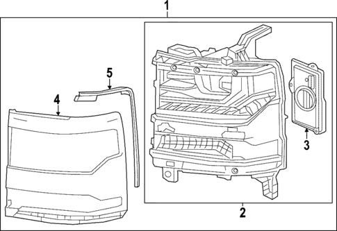 Headlamp Components for 2016 Chevrolet Silverado 1500 | GM Parts Center