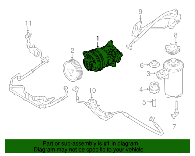 32416788960 - 2011-2019 BMW Power Steering Pump (32-41-6-788-960) | BMW ...