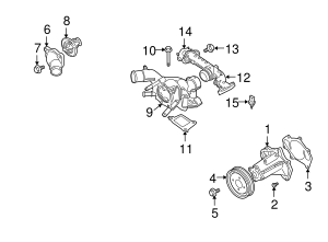 2004-2010 Infiniti QX56 Thermostat Housing 11061-7S000 | OEM Parts Online