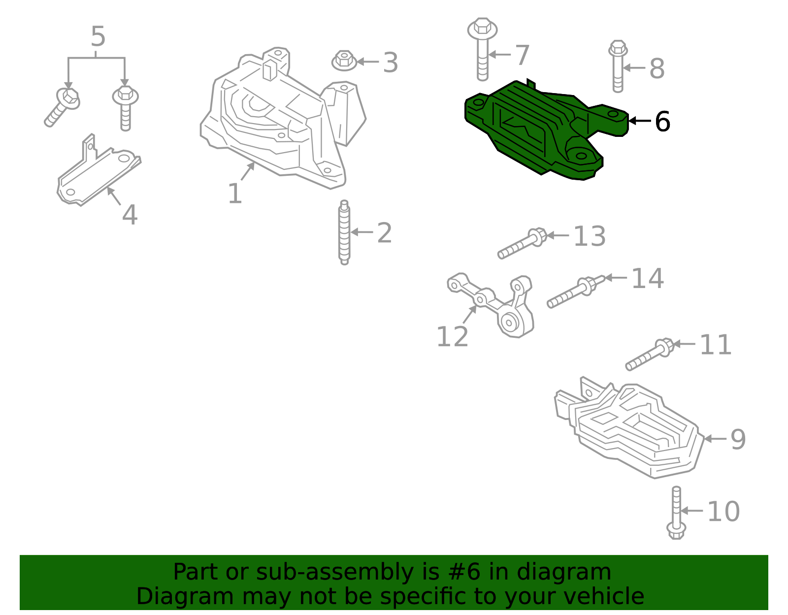 NZ6Z-6068-B - Trans Mount 2022-2025 Ford | AutoNation Parts