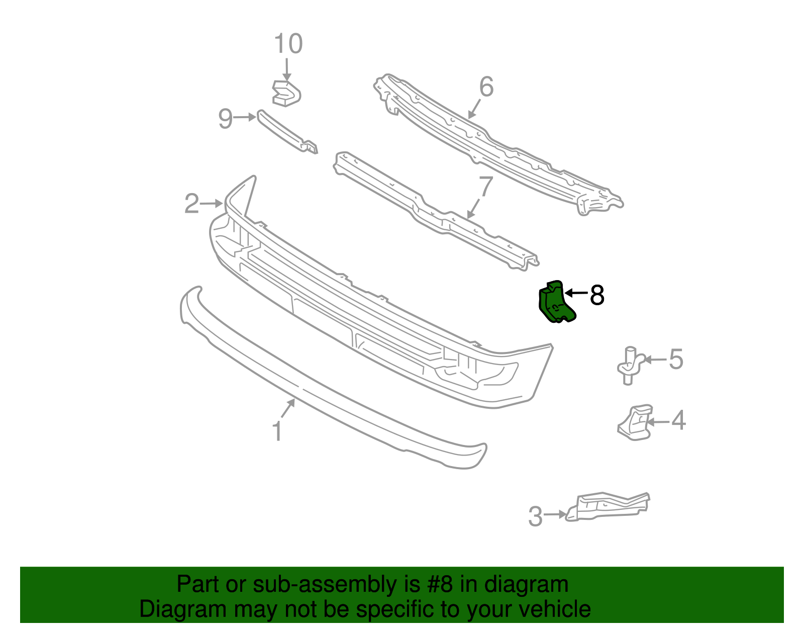 1998-2000 Toyota Tacoma Upper Retainer Arm 52142-04040 | Toyota San ...