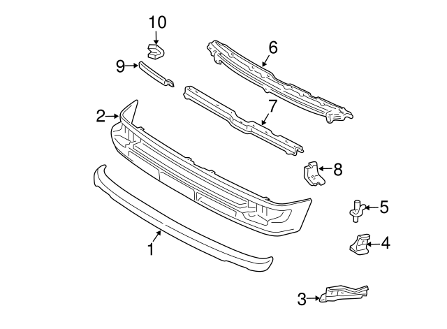 53911-04060 - Valance Panel - 1998-2000 Toyota Tacoma | OEM Genuine ...