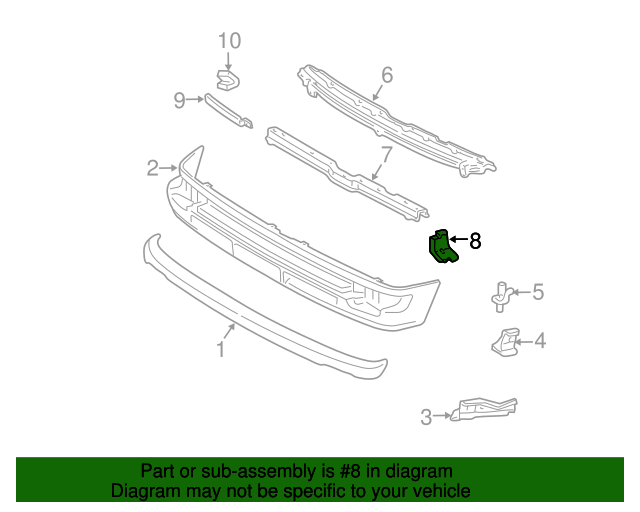 1998-2000 Toyota Tacoma Upper Retainer Arm 52142-04040 | Toyota Parts ...